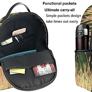 BAFAFA grasses view Printed Travel Backpack Business Work Bag Computer Bag Outdoor Sports Rucksack