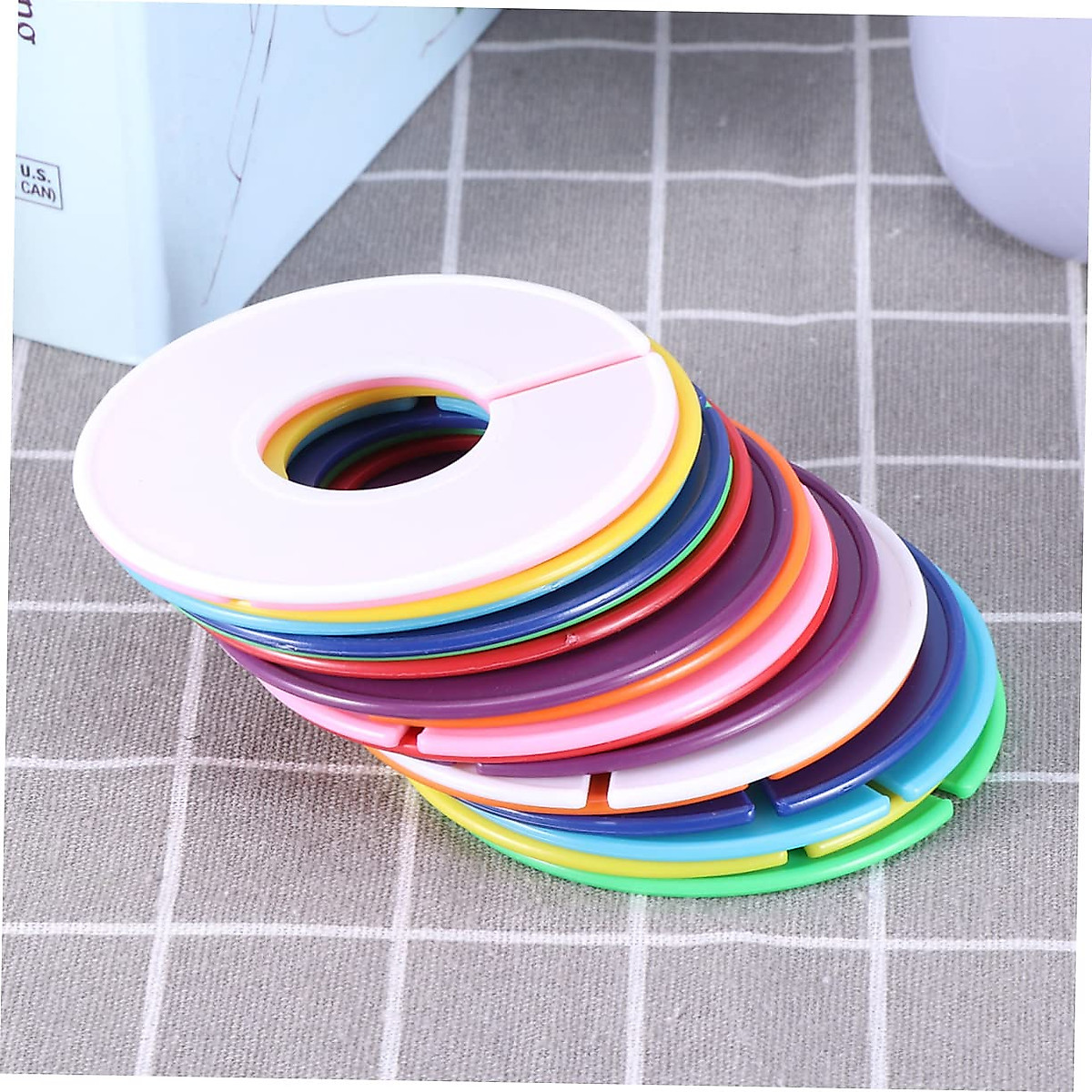 STOBAZA Size Rings for Clothing Racks 30 Pcs Market Size Store Clothing Size Circle Clothes Size Dividers Clothing Size