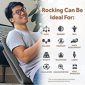 READY ROCKER Portable Rocking-Chair - Ideal for Nursery Furniture, Home-Office-Chair-Outdoor-Use, Travel for Moms, Dads, Seniors - Replaces Need for Glider - Baby Registry-Shower Gift | Modern Grey