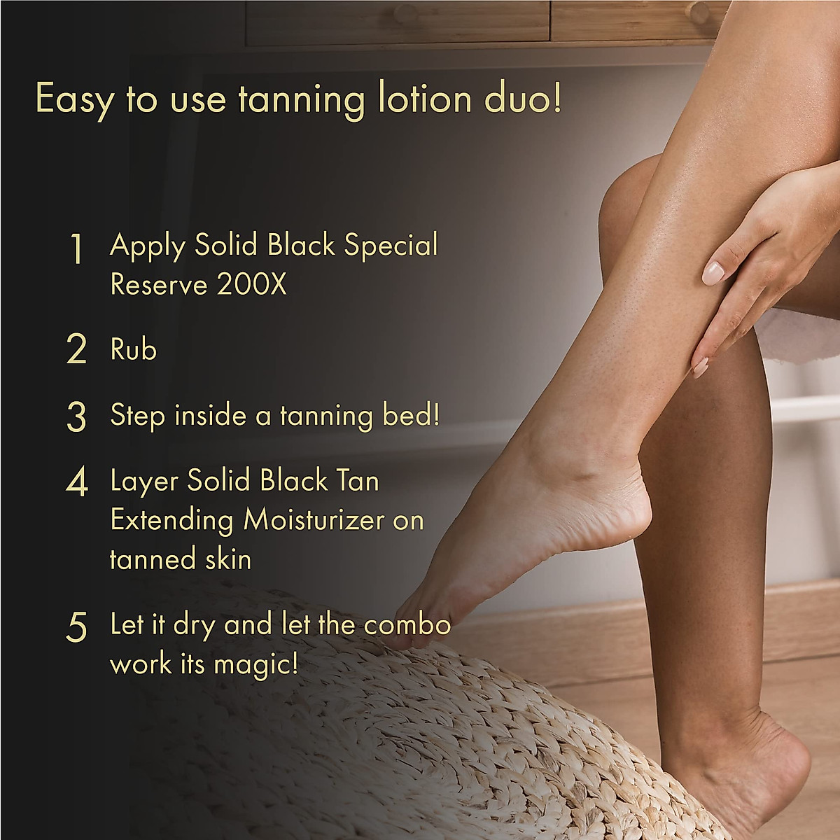 Millennium Tanning Solid Black 200X Tanning Lotion & Tan Extender Lotion, 13.50 & 18.25 Fluid Ounces