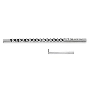 Accusize Industrial Tools 4Mm-B Keyway Broach, 19/64'' to 1-11/16'' Length of Cut, Requires 1 Shim, 5001-0006