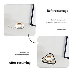 Tynulox Wood Coasters for Drinks | Warm Brown Oblong  Multipurpose Plate | Wooden Shallow Storage Tray