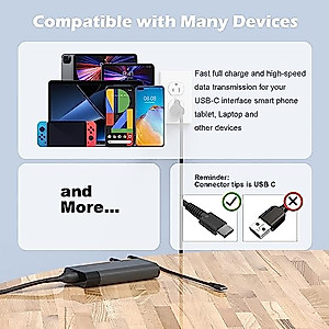 90W USB C Charger for Dell Latitude/Precision/XPS/Chromebook Laptop, Dell 90W Laptop Charger USB C