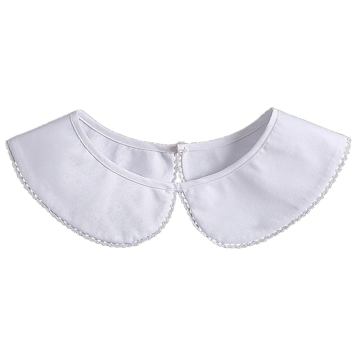 Booluee Fake Collar Detachable Dickey Collar Blouse Half Shirts Doll Collar Peter Pan Faux False Collar for Women Girls 111 White