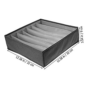 Cabilock Fabric Sock Box Hanging Drawers for Closet Grey Socks Clothes Dividers Drawer Organizer Clothes Underwear Box Clothing Organizer Underwear Storage Holder Bra Organizer Drawers Fold
