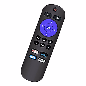 Remote Control Compatible with Roku TV, Fit for Onn/TCL/Element/Haier/Hitachi/LG/Sanyo/JVC/Magnavox/RCA/Philips/Westinghouse Roku Built-in Smart TV