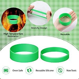 Yoande 24 Pcs Silicone Bands for Sublimation Cups 2 Size Elastic Heat Resistant Thick Ring Rubber Holder Tumbler Printing Band for Wrapping Cup Prevent Ghosting DIY Craft