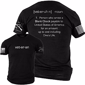 Grunt Style Blank Check Men's T-Shirt (Large) Black