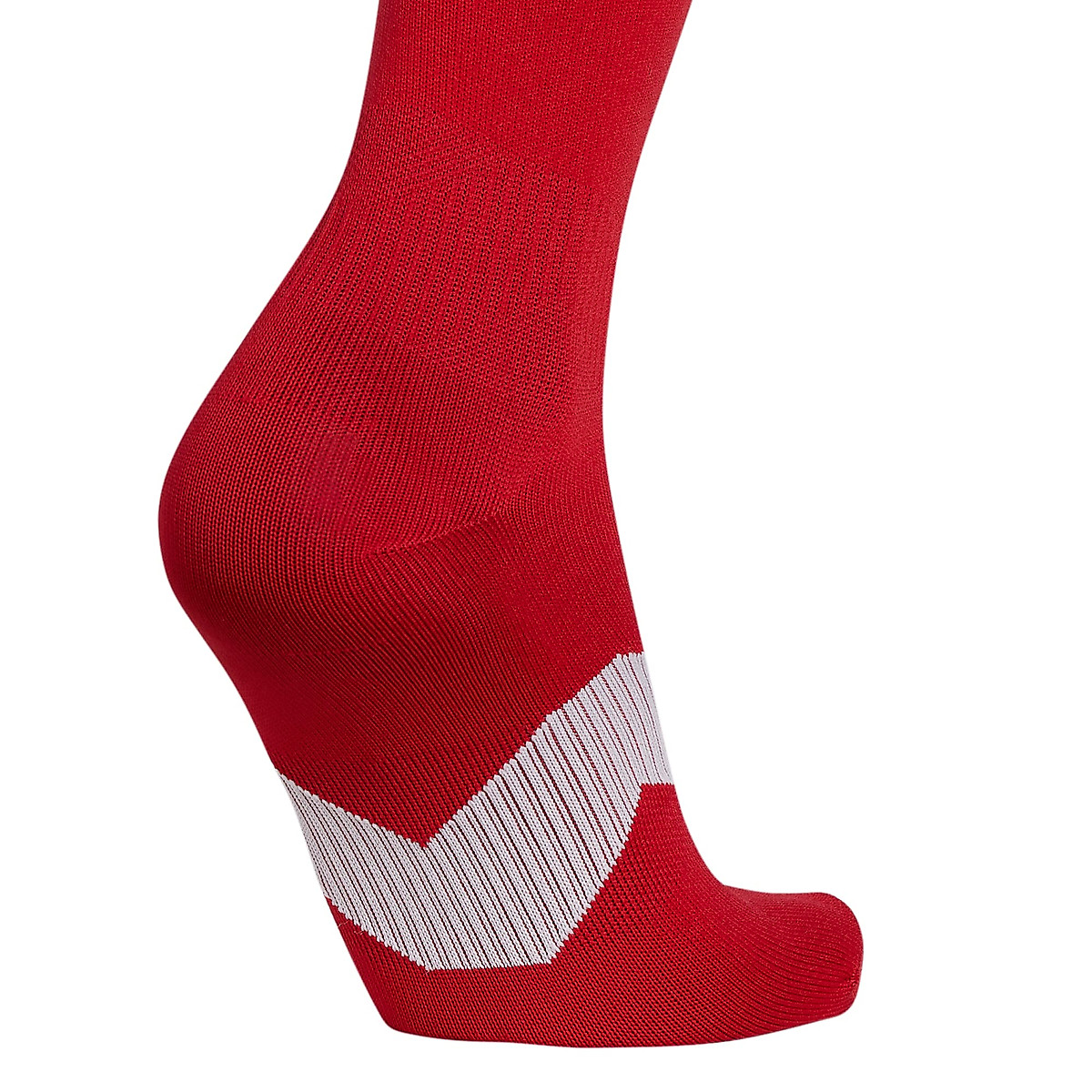 adidas Metro Soccer (1 Pair) Long Over The Calf Team Sports Socks, Power Red/Clear Grey/White/6, Medium