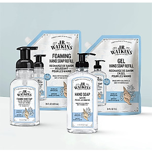 J.R. Watkins Foaming Hand Soap Refill, Moisturizing Foam Hand Wash, All Natural, Alcohol-Free, Cruelty-Free, USA Made, Ocean Breeze, 28 fl oz, 3 Pack
