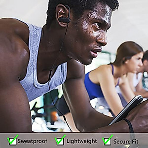 C G CHANGEEK Single Earbud, One Ear Sport Earphone with Hook, Mono Headphone with Mic and in-line Control for Safe Driving, Biking, Running, Gaming and Working, for Right Ear Wearing Only, CGS09