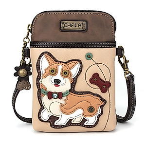 Chala Group Chala Corgi Cellphone Crossbody Handbag - Convertable Strap, Ivory