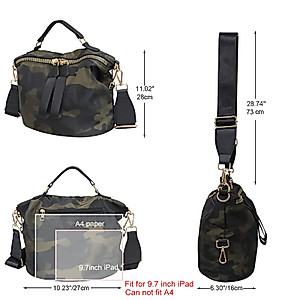 PAKFIEKS Women Nylon Handbag Anti-theft Casual Lightweight Travel Shopping Shoulder Bag Waterproof Crossbody bag