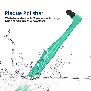 Tooth Stain Remover, Portable Washable Tartar Eraser Ergonomics Reusable Remove Tartar for Tooth Cleaning(green)