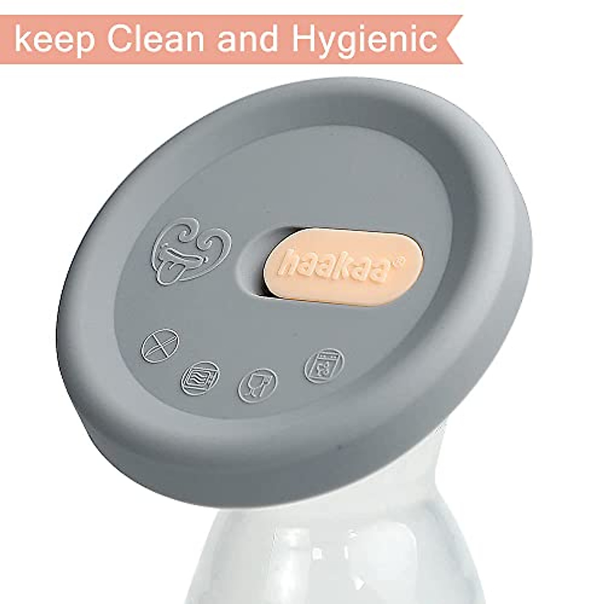 haakaa Lid New Leak-Proof Dust-Proof Silicone Lid Fits All Haakaa Manual Breast Pumps, 1 pc