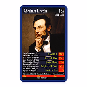 Top Trumps Card Game US Presidents - Family Games for Kids and Adults - Learning Games - Kids Card Games for 2 Players and More - Kid War Games - Card Wars - for 6 Plus Kids