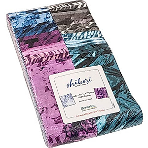 Kitty Yoshida Shibori Strip-Pies 40 2.5-inch Strips Jelly Roll Benartex