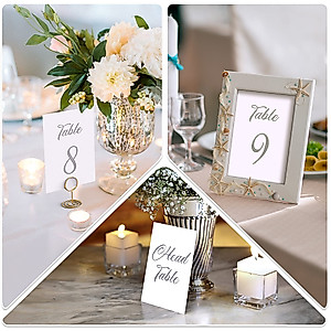 Silver Table Numbers 1-30 for Wedding Reception - Silver Foil Table Number Cards 4x6 in with Head & Gift Table - Restaurant Table Numbers - Wedding Numbers for Tables Card Stock Wedding Table Numbers