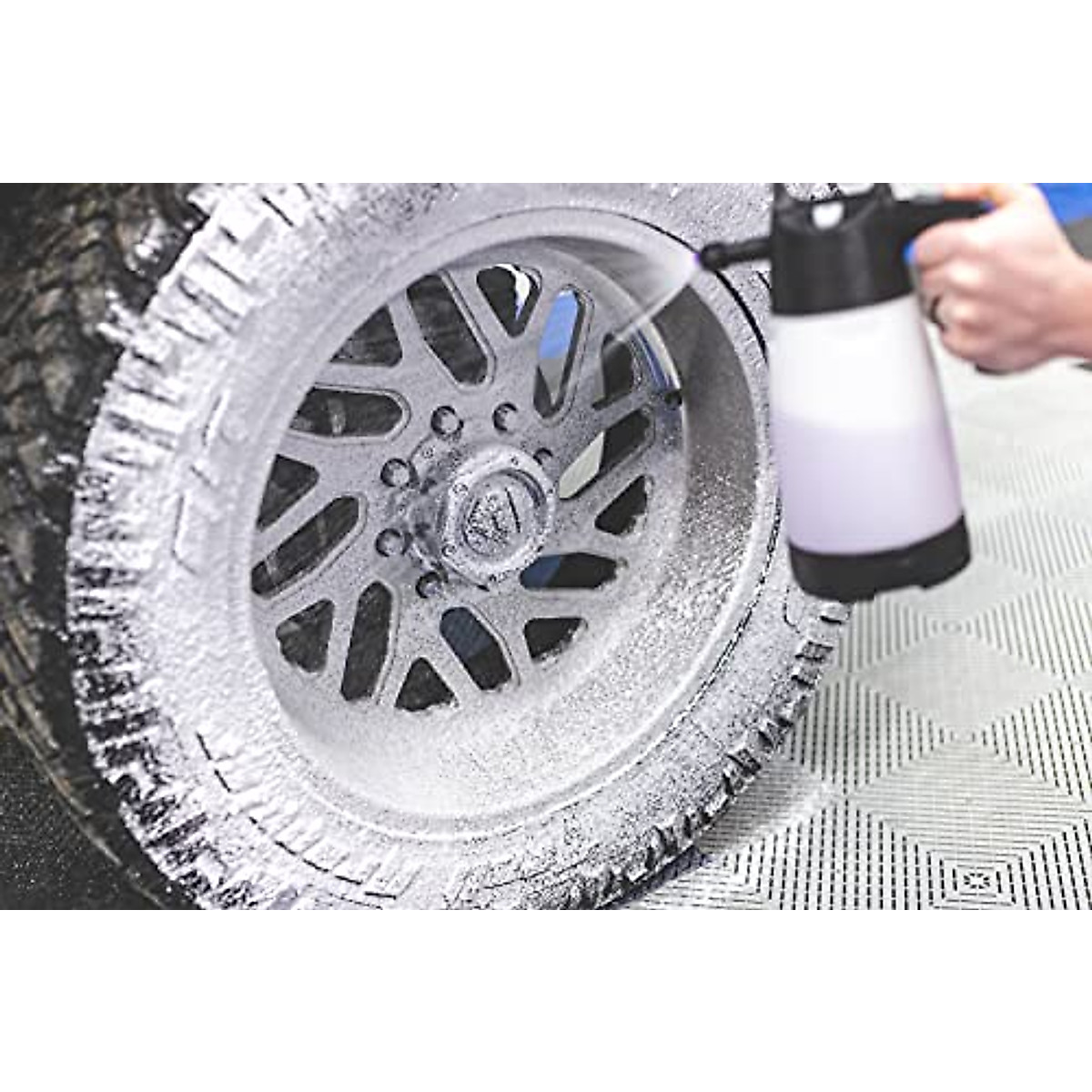 Goizper Group iK Sprayers - Foam Pro 2+ (Plus) Sprayer - Pump Spray Foamer with Schrader Valve - Professional Car Wash & Detailing, Dry/Wet Foam, Pressure Release Safety Valve, PVC Hoses (1.25 Liters)