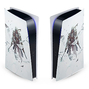 Head Case Designs Officially Licensed Assassin's Creed Connor III Graphics Matte Vinyl Faceplate Sticker Gaming Skin Decal Cover Compatible With Sony PlayStation 5 PS5 Digital Edition Console