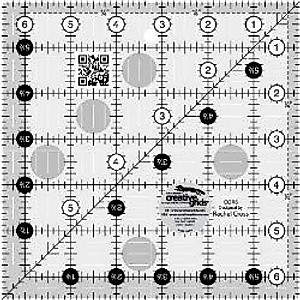 Creative Grids - 6 Square Quilt Rulers - 2.5", 3.5", 4.5", 5.5", 6.5", 7.5"