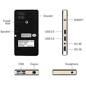 Mini Portable DLP Android Projector Support 4K Decoding WiFi Bluetooth Miracast Airplay Mobile Phone Outdoor Movie