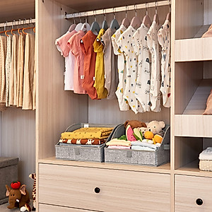 GRANNY SAYS Bundle of 3-Pack Cloth Storage Boxes & 2-Pack Wicker Baskets for Organizing