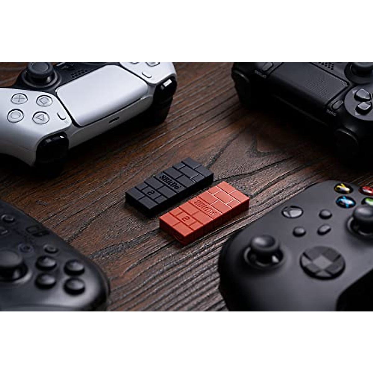 8Bitdo Adapter 2 USB Wireless Switch Controller for Windows, Mac & Raspberry Pi, Compatible with Xbox Series X & S Controller, Xbox One Bluetooth Controller, PS5/PS4/PS3 Controller