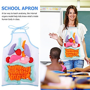NUOBESTY 3D Apron Anatomy Apron Human Body Organs Awareness Educational Tool for Home Preschool Teaching Aid 64cm Educational