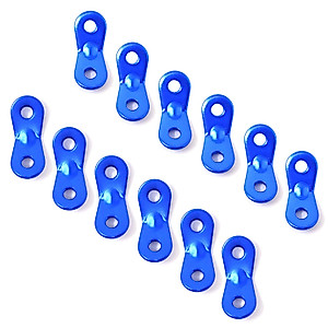 Honbay 12PCS Aluminum Alloy Tent Rope Tensioner Dual Holes Wind Rope Tent Buckle Guyline Cord Adjuster Camping Tightening Clasp Guyline Holder for Outdoor Activities