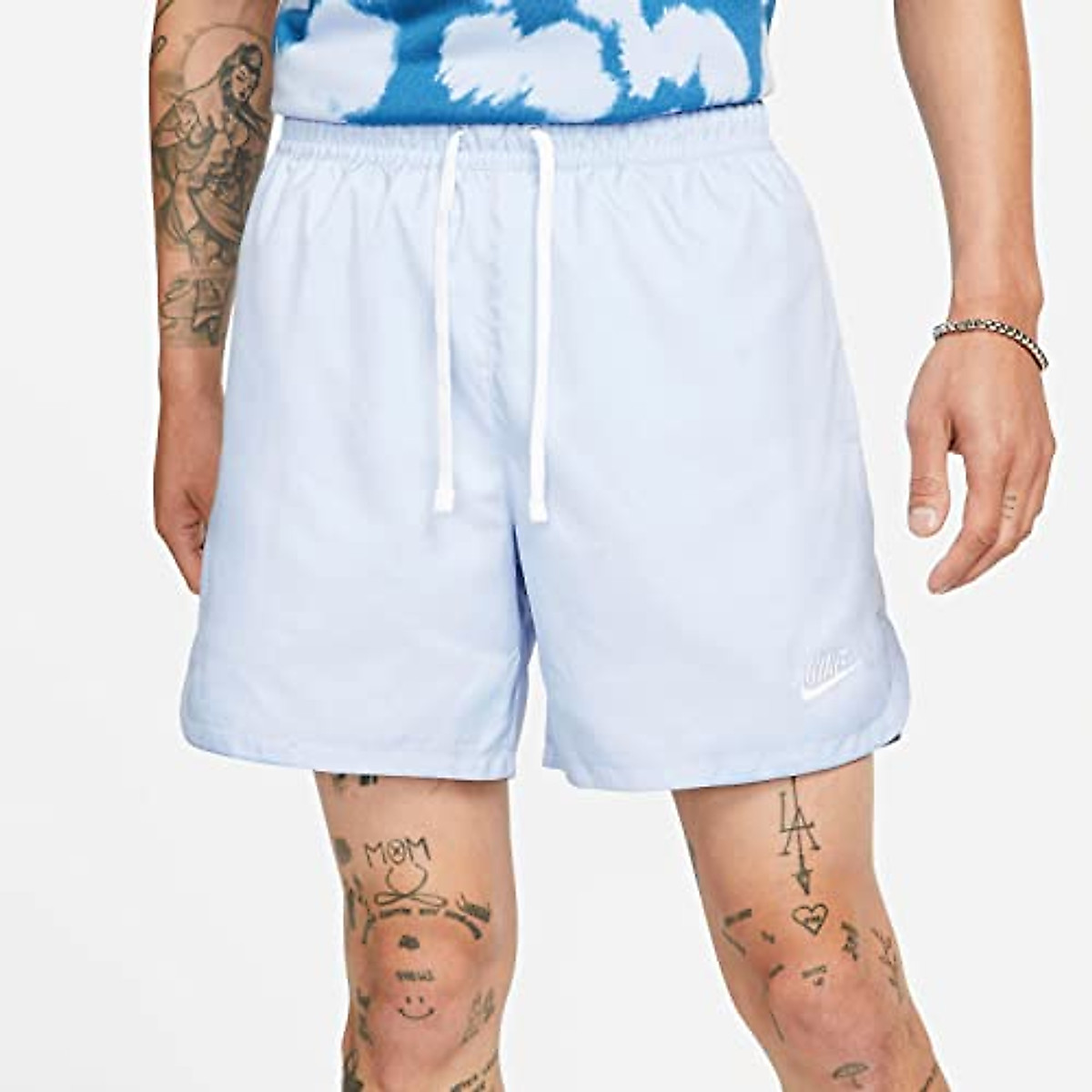 Nike Sportswear Sport Essentials Woven Lined Flow Shorts Mens, Light Marine/White, XX-Large