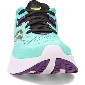 Saucony Women's Guide 15 Running Shoe, Cool Mint/Acid, 9