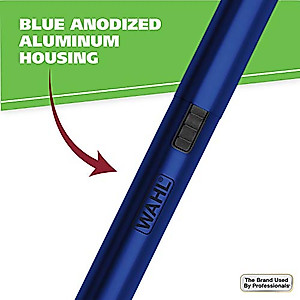 Wahl Lithium 2 in 1 Pen Detail Trimmer for Nose, Ear, Neckline, Eyebrow, & Other Detailing - Blue - by The Brand Used by Professionals - Model 5643-200