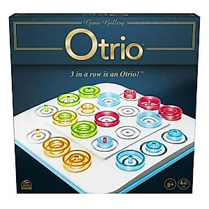 Otrio Board Game with Red, Green, Yellow and Blue Pieces, for 2-4 Player Ages 8 to Adult.Strategy-Based Board Game