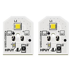HPUY WR55X11132 WR55X25754 LED Light for GE Refrigerator Replace WR55X30602 WR55X26486 PS4704284 3033142 EAP12172918 AP6261806 2PCS