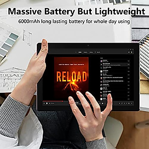 2 in 1 Tablet with Keyboard, 10 inch Android 11 Tablet, 6GB RAM+128GB ROM+1TB Expandable Tablet, 1.8GHz Quad-core Processor, 5G WiFi 6 BT 5.0 Tablets with Mouse| Case| Stylus, 1280*800 IPS Touchscreen