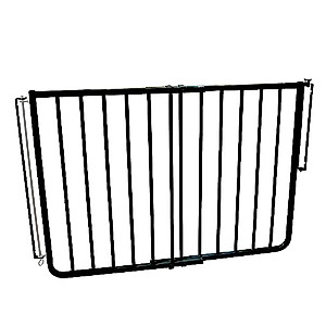 Cardinal Gates SS30OD Outdoor Baby Gate for Stairs - Adjustable Outdoor Dog Gate - Aluminum Safety Gate for Kids & Pets - Can be Installed at Angles - 27 to 42.5 Inches Wide - Black
