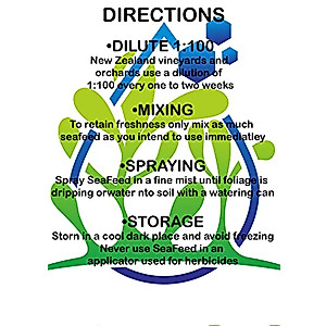 SeaFeed New Zealand Liquid Seaweed Fertilizer 33.8oz Liquid Plant Food for Indoor Plants Vegetables Trees and Lawns | Liquid Lawn Fertilizer