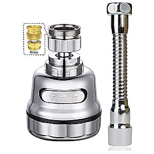Kitchen Sink Faucet Sprayer Attachment, Movable Kitchen Tap Head 360° Rotatable, Anti-Splash Sink Sprayer Faucet Nozzle Head, Water Saving Faucet Aerator