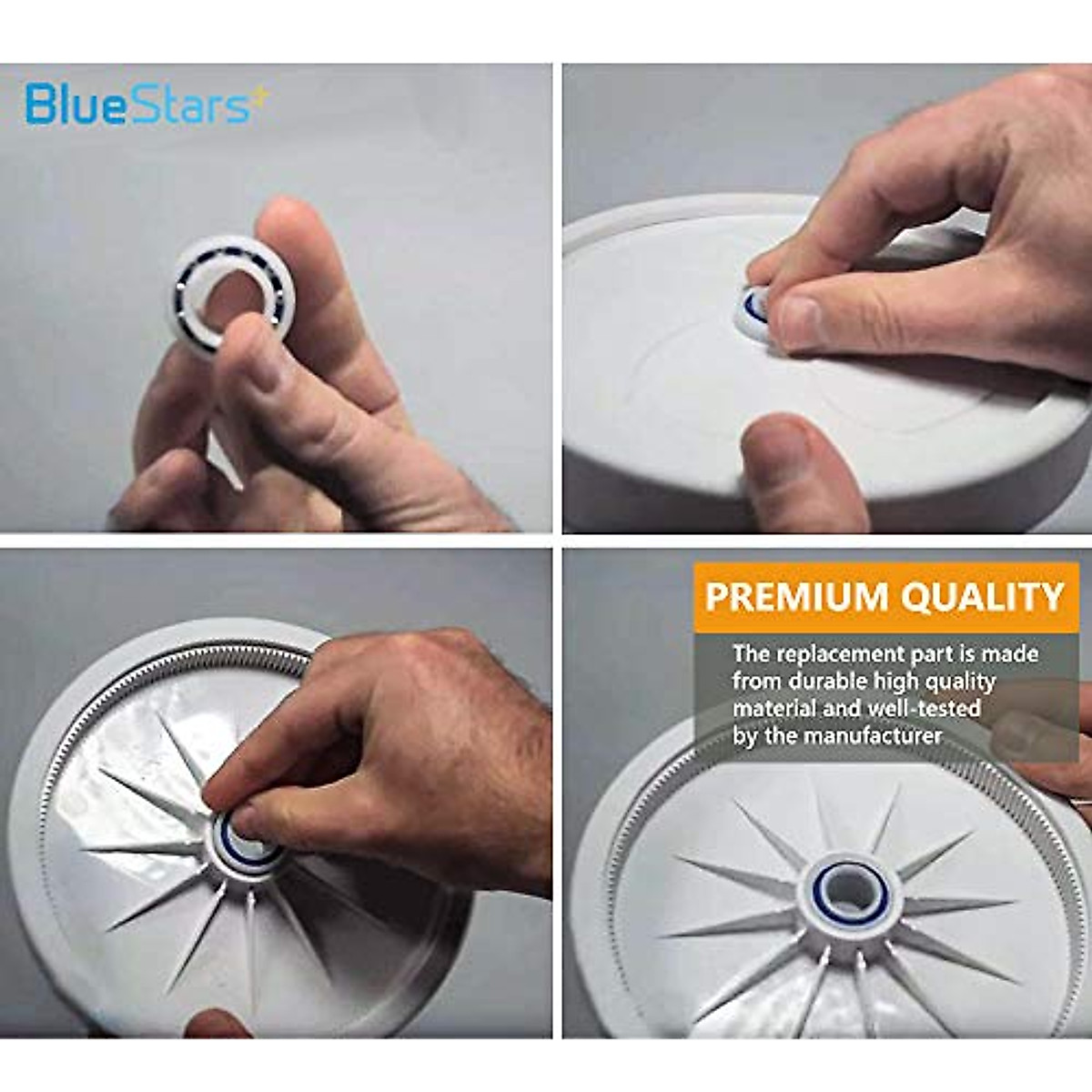 [Upgraded] C-60 C60 Pool Cleaner Wheel Ball Bearings Replacement by BlueStars - Exact Fit for Zodiac Polaris Pressure Pool Cleaners 180 and 280 - Smooth Rotation and Excellent Design - Pack of 8