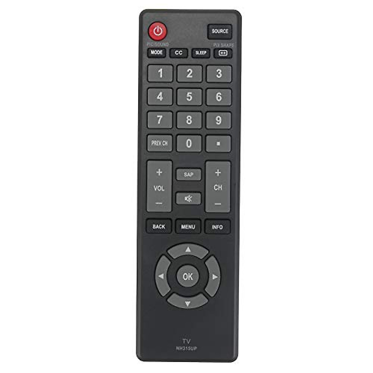 NH315UP Remote Control Replace fit for Sanyo LED LCD TV HDTV FW50D48F FW32D06F FW40D36F FW43D25F FW50D36F FW55D25F FW32D06F-B FW32D06FB