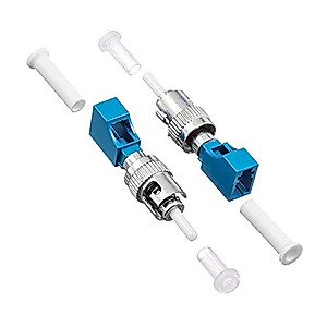 2-Pack Single Mode 9/125um ST/UPC Male to LC/UPC Female Hybrid Optical Fiber Adapter Connector