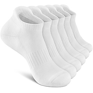 Felicigeely Ankle Athletic Running Socks Low Cut Sports Socks Breathable Cushioned Tab Socks for Men Women 6 Pairs