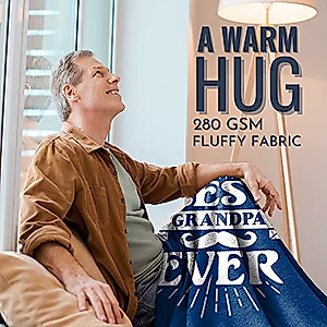 InnoBeta Gifts for Grandpa, Throw Blanket for Grandfather, Presents from Granddaughters Grandsons for Christmas, Birthday, Father's Day - 50" x 65" Best Grandpa Ever