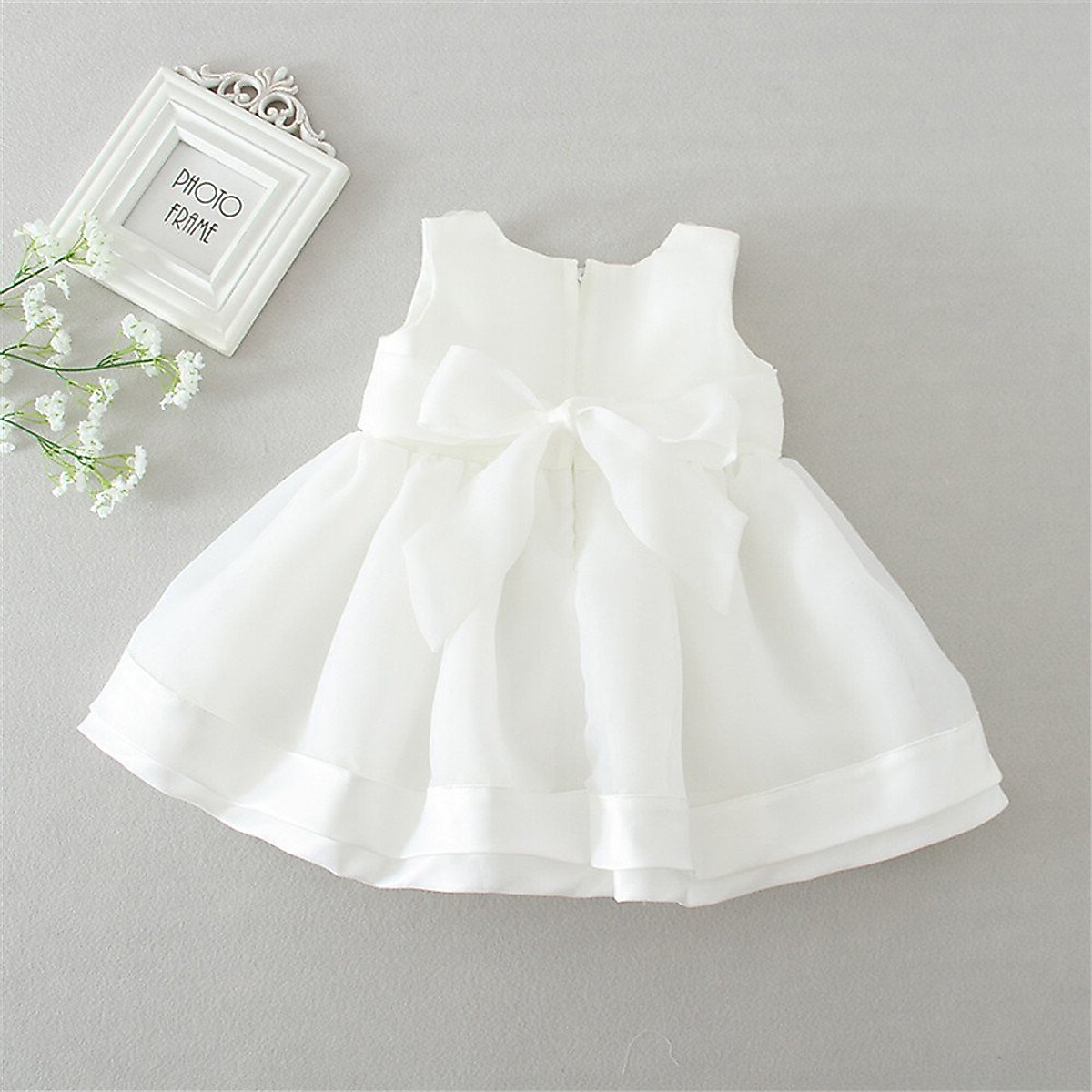 Coozy Baby Girl Dress Christening Baptism Gowns Flower, Ivory, Size 6-12 Months