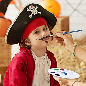 Paint Brushes Palettes Set by DUGATO, 2 Packs/20pcs Round Pointed Tip Nylon Hair Brushes with 5 Paint Trays for Acrylic Watercolor Oil Gouache Tempera and Body Painting