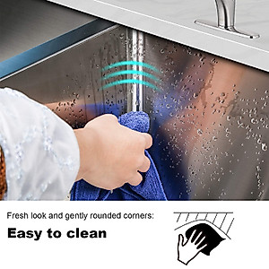 hykolity 33-inch Undermount 50/50 Double Bowl 16 Gauge Stainless Steel Kitchen Sink