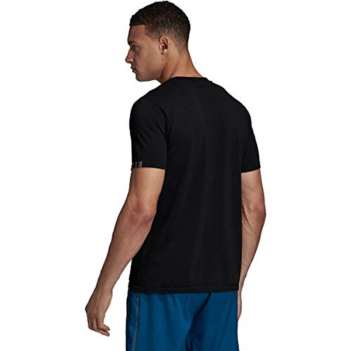 adidas Men's Rise Up N Run Running Tee, Black, Small