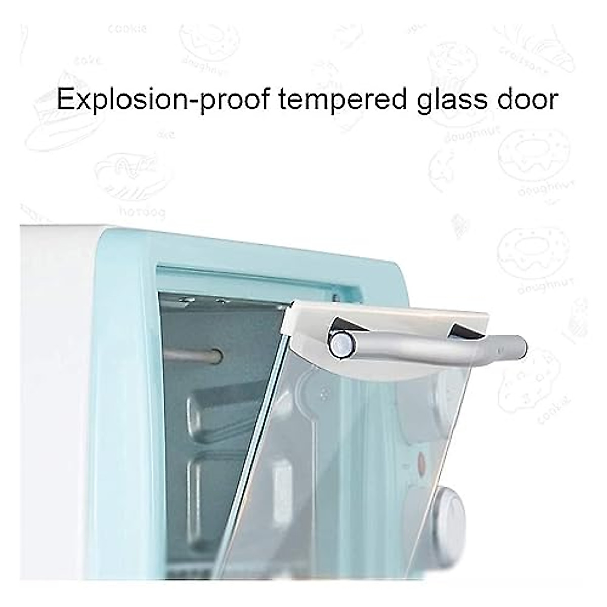 MODADA Electric oven home 19 liters mini oven adjustable temperature 0-250 ℃ and 60 minutes timer three baking position home baking electric oven baking cake bread pie multifunctional function unified