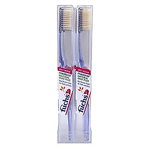FUCHS Adult Natural Duo Plus Toothbrush, 10 Count